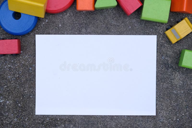 Kids Toys Frame Wooden Blocks Stock Image - Image of build, preschool ...