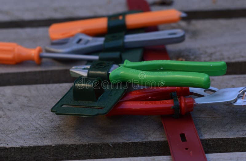 Kids Toys Plastic Tools Construction Stock Image - Image of builder ...