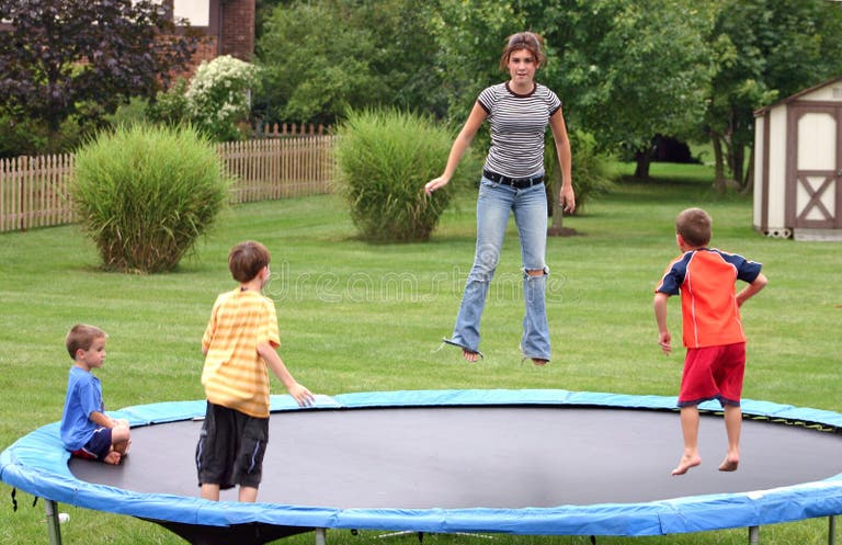1,439 Kids Jumping Trampoline Stock Photos - Free & Royalty-Free Stock ...