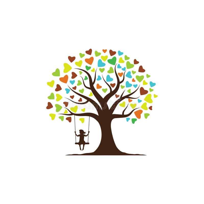 Kids Tree Logo Vector Icon Design Illustration Stock Vector ...