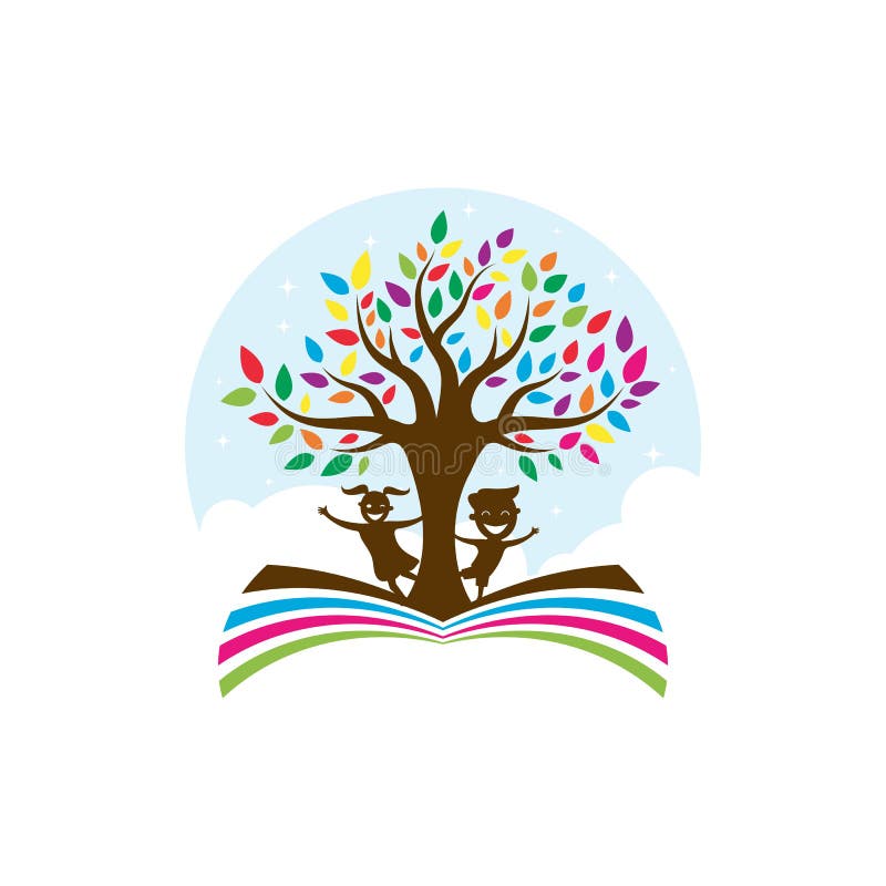 Kids Tree Logo Vector Icon Design Illustration Stock Vector ...