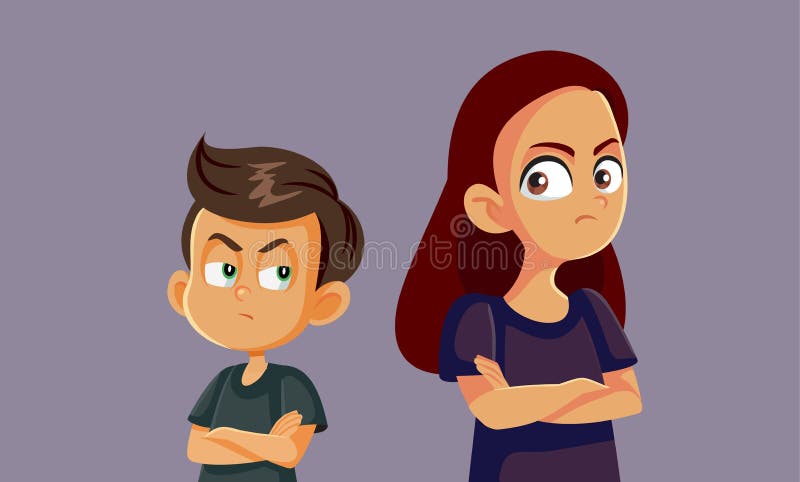 Kids Trying To Communicate and Collaborate Vector Cartoon Illustration ...