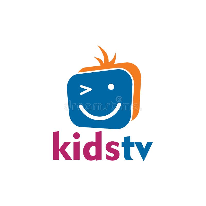 Kids Tv Channel Logo Design Stock Vector - Illustration of monitor ...