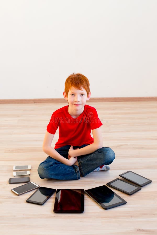Kids Using Different Gadgets Stock Image - Image of device, application ...