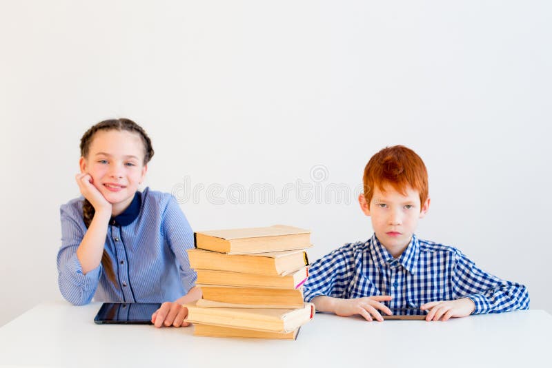Kids Using Tablet Computers Stock Image - Image of girl, application ...