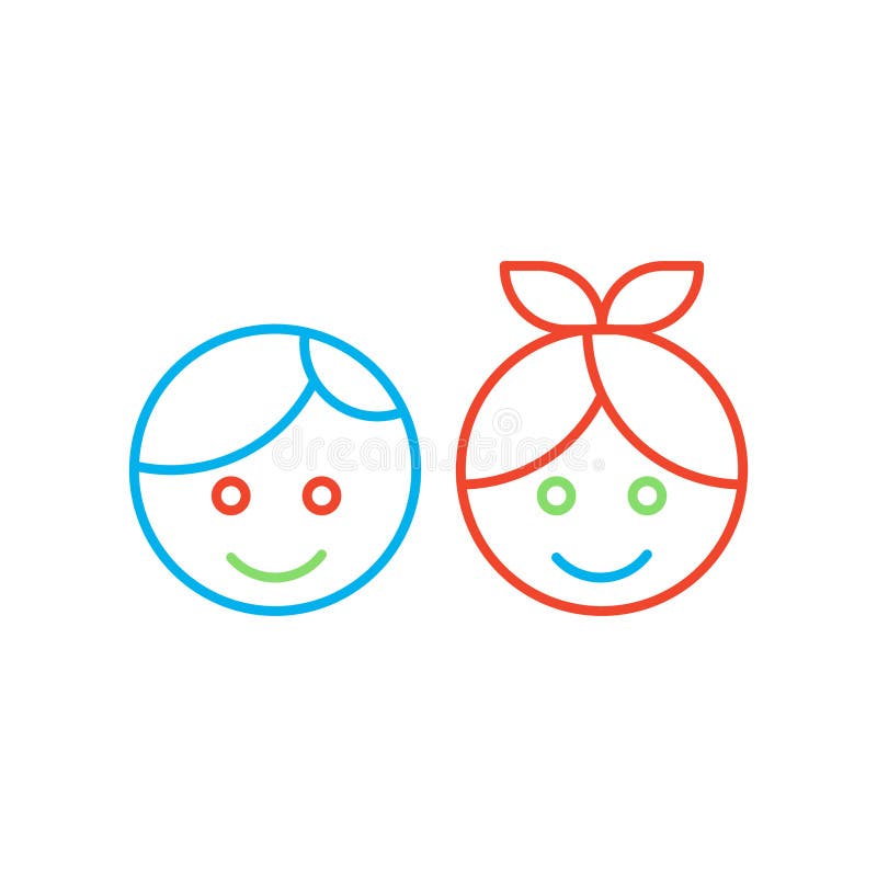 Kids Vector Icon Logo Design Stock Vector - Illustration of school ...