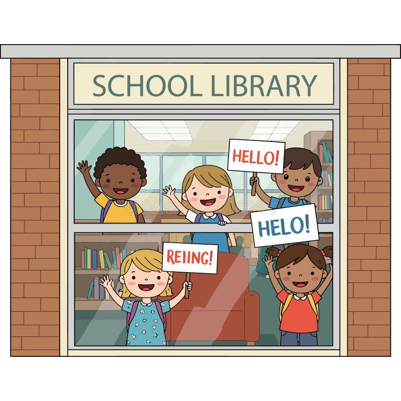 Kids Waving Hello Stock Illustrations – 951 Kids Waving Hello Stock ...