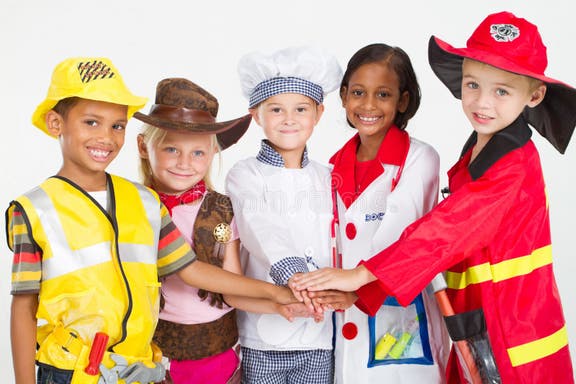 Kids workers teamwork stock photo. Image of firefighter - 18783998
