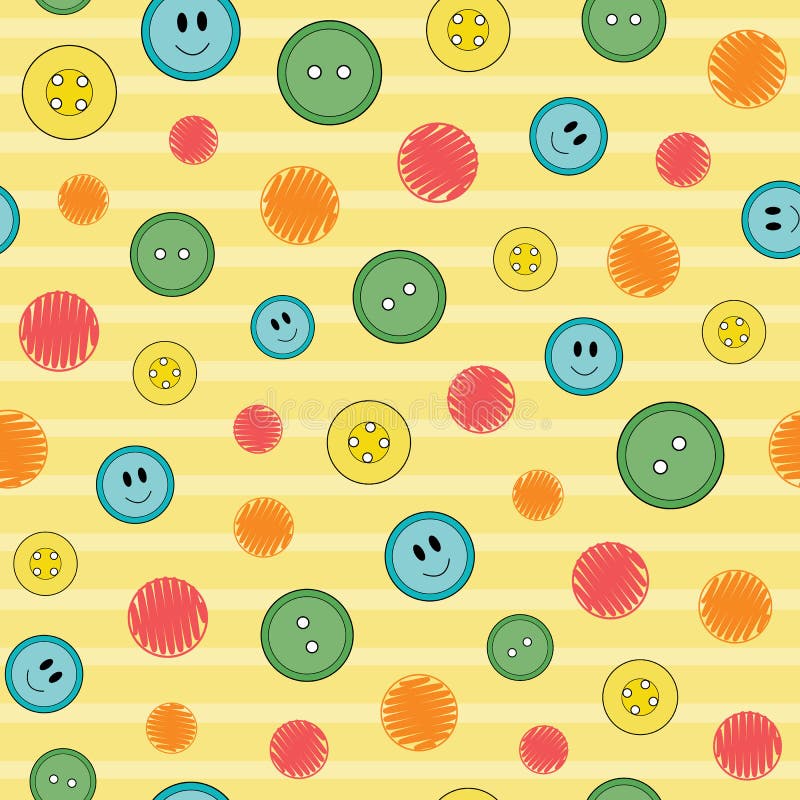 Kids Yellow Stripe with Spots Seamless Pattern Background from Cute As ...