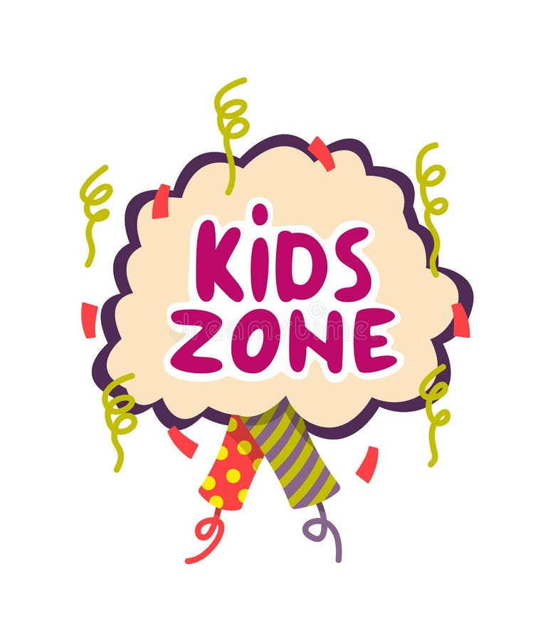 Game Zone for Kids Logo Template Isolated on White Stock Vector ...