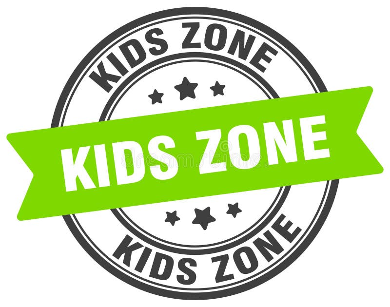Kids Zone Sticker. Kids Zone Sign on Transparent Background Stock ...