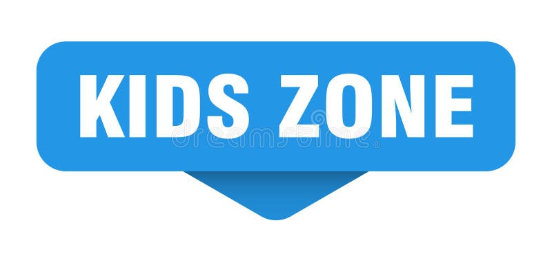 Kids Zone Sticker. Kids Zone Sign on Transparent Background Stock ...
