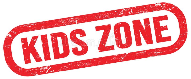 KIDS ZONE, Text Written on Red Stamp Sign Stock Illustration ...