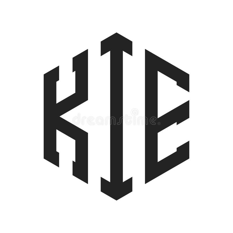 KIE Logo Design. Initial Letter KIE Monogram Logo Using Hexagon Shape ...