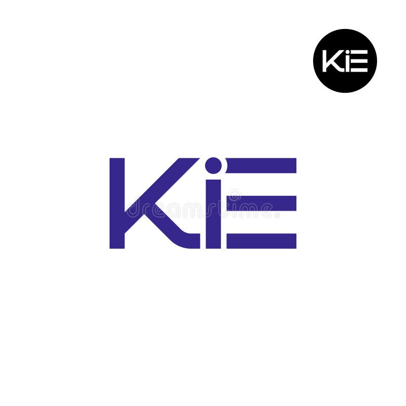 KIE Logo Letter Monogram Design Stock Vector - Illustration of ...