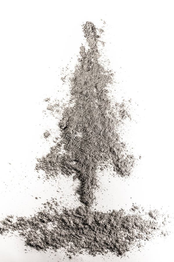 Kieferzeichen Gemacht Von Der Asche Stock Abbildung - Illustration von ...