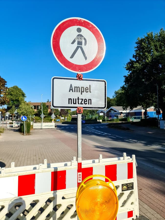 Kiel, Germany - 05. December 2024: a Barrier on the Road with the ...