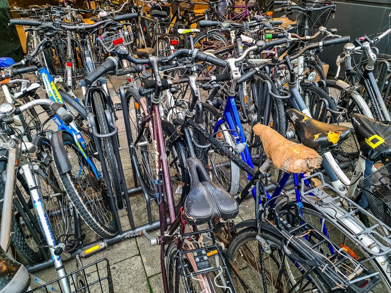 Kiel, Germany - 26 June 2024: Numerous Parked Bicycles in a Large ...