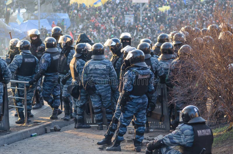 Kiev 19 february 2014 editorial photography. Image of flag - 38226937