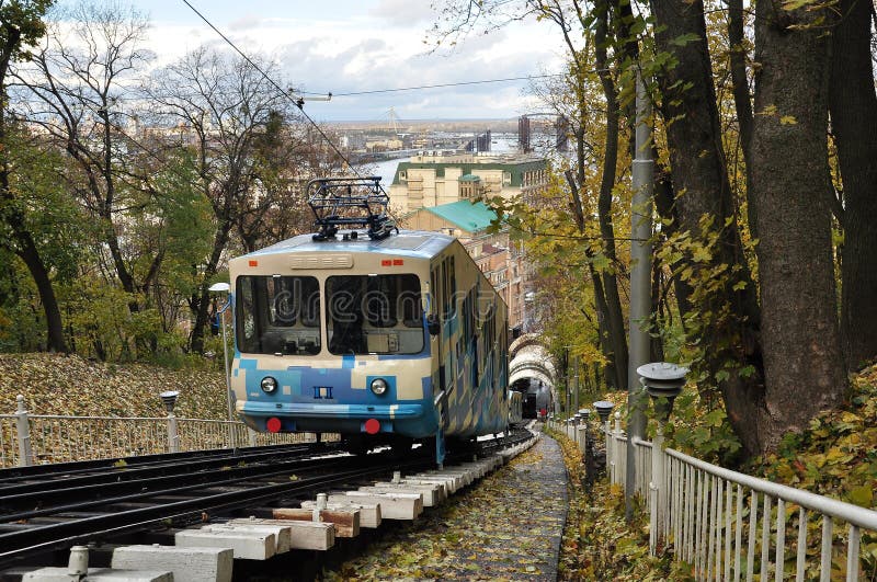 Kiev Funicular stock photo. Image of lift, ukraine, kiev - 79641666