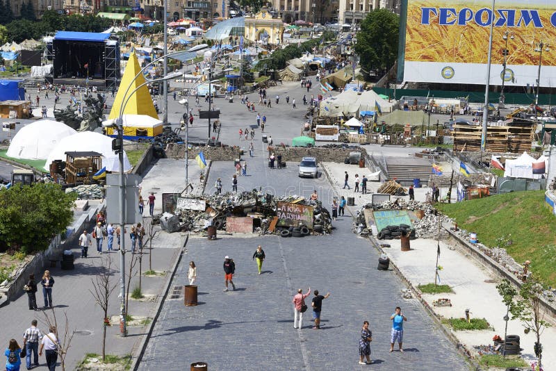 Kiev Maidan after the Revolution Editorial Photography - Image of ...