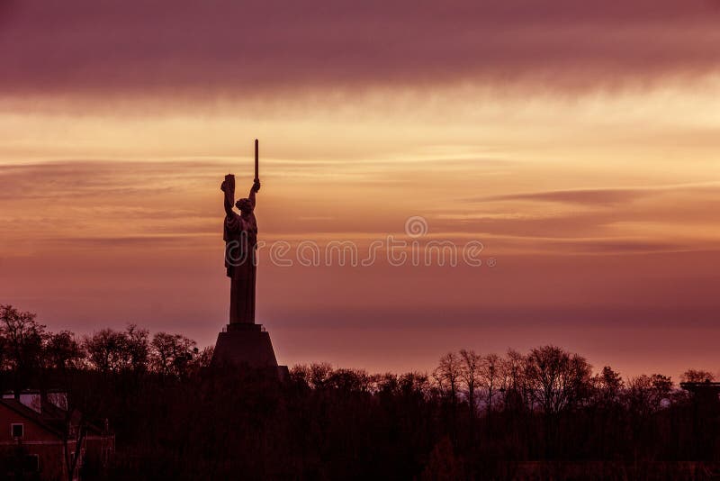 Kyiv Monument To Motherland, Ukraine Editorial Photo - Image of ...
