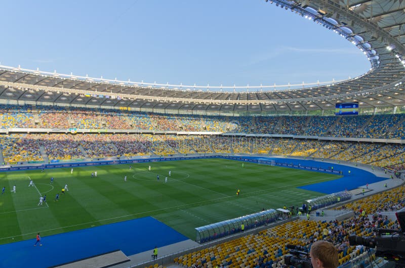 Kiev National Stadium, Ukraine Editorial Stock Photo - Image of finance ...