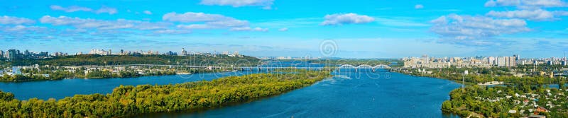 Kiev Panorama Overview, Ukraine Stock Photo - Image of aerial, europe ...