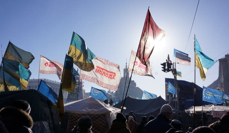 Kiev Protests 2014 editorial stock image. Image of crisis - 37477774