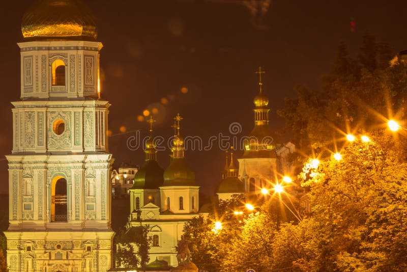 Kiev Sofia monastery stock photo. Image of cupola, blue - 31908094