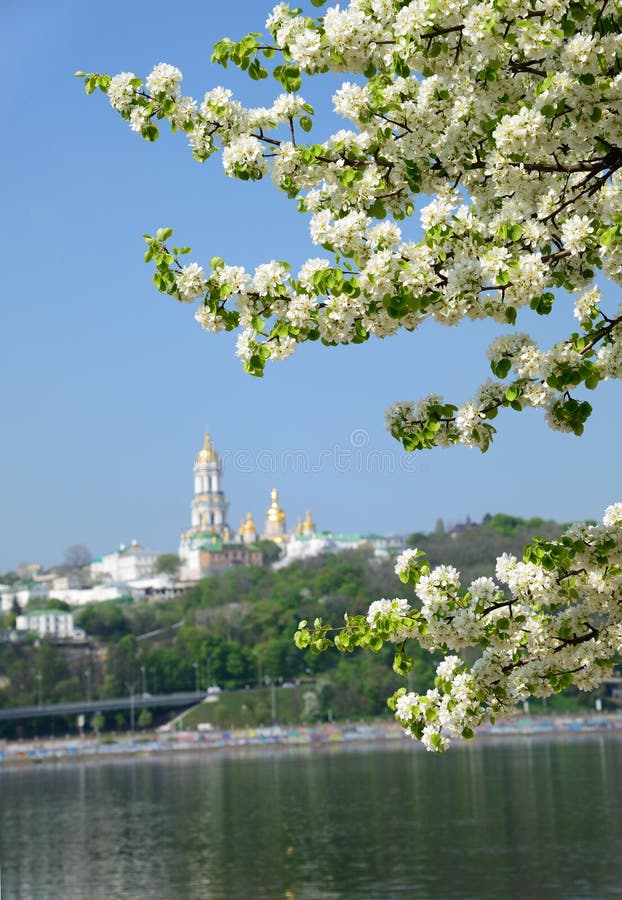 Kiev spring stock photo. Image of christianity, cross - 40041706