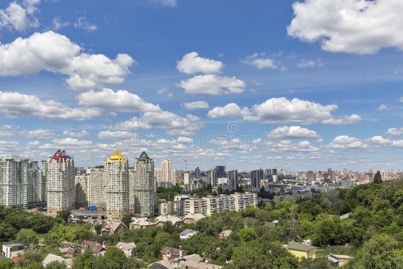 Kiev Summer Cityscape, Ukraine Stock Photo - Image of park, capital ...