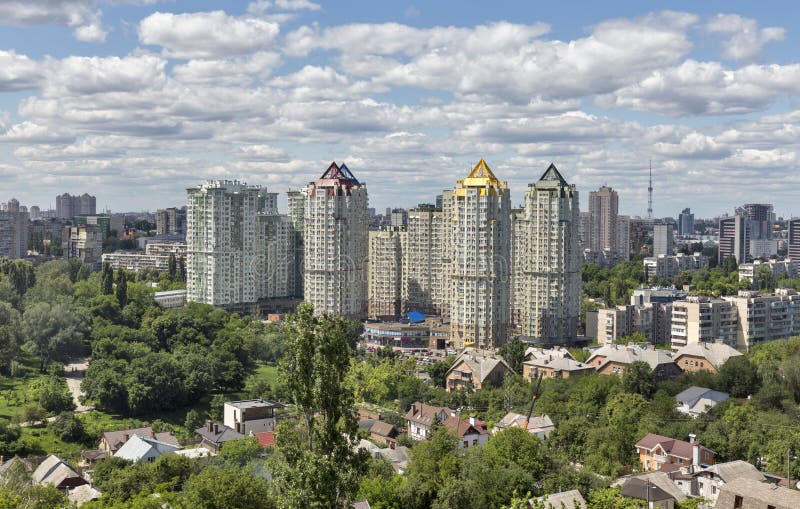 Kiev Summer Cityscape, Ukraine Stock Image - Image of famous, scenic ...