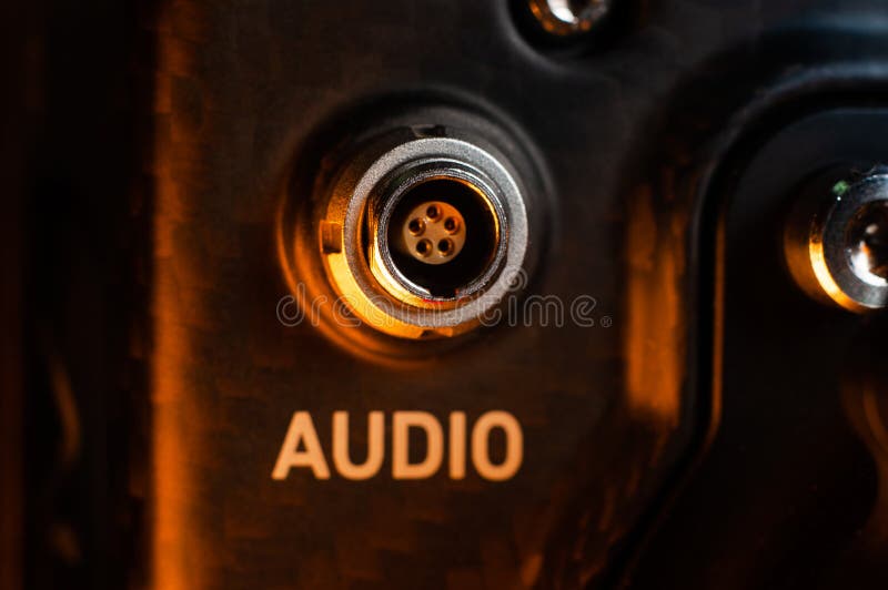Kiev, Ukraine - August 14, 2021: Five Pin Audio Jack on the Arri Alexa ...