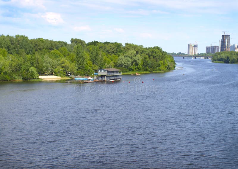 Kiev, Ukraine. Dnepr River stock image. Image of left - 94393783