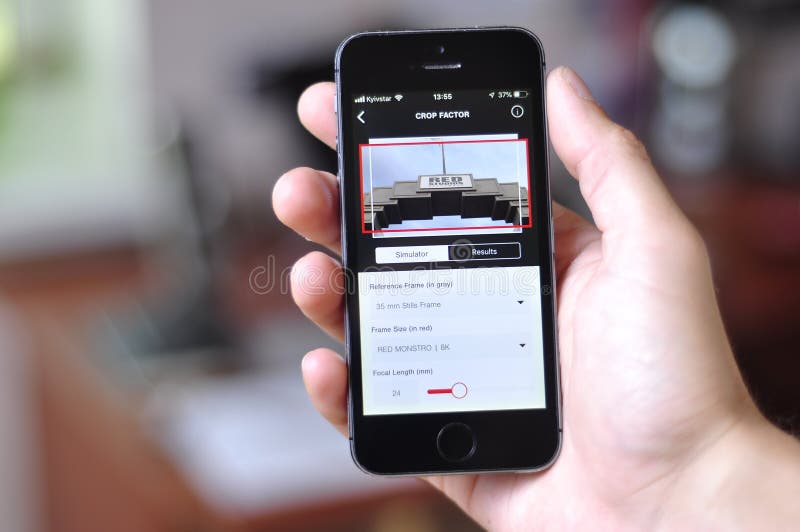 Kiev, Ukraine - July 8, 2019: Camera Red Open Mobile Application ...