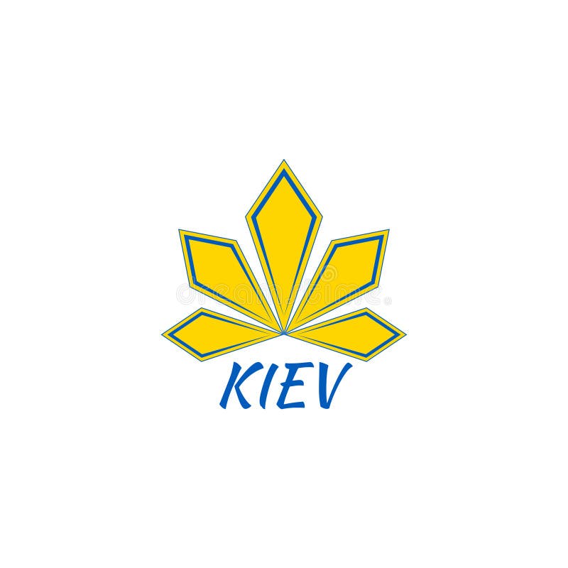 Kiev Ukraine Logo Design Template Elements Stock Vector - Illustration ...