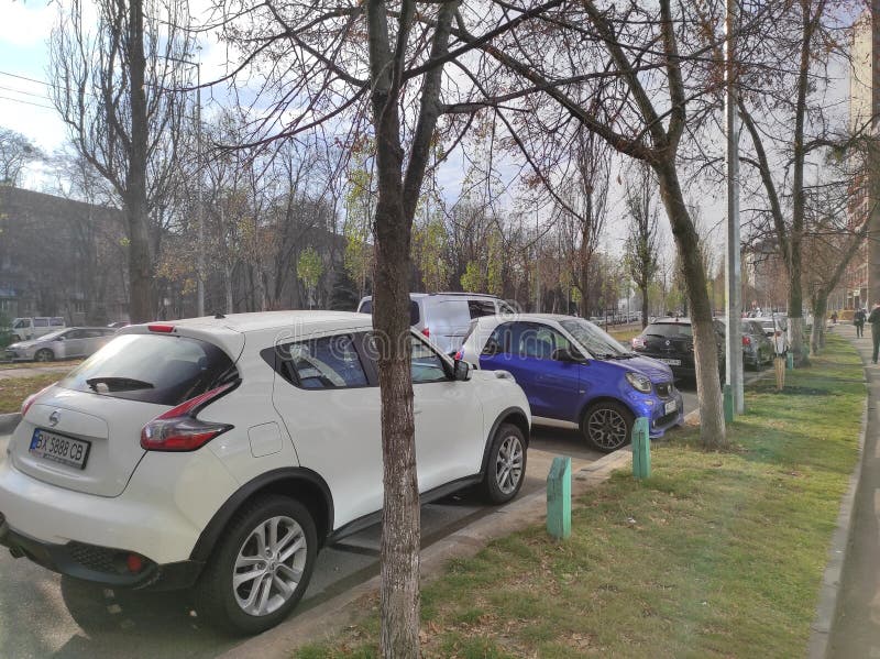 KIEV, UKRAINE - November 14, 2021: Parked Smart Car, Front View ...