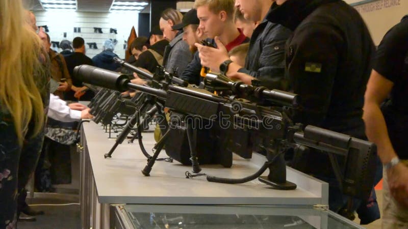 Submachine Gun stock footage. Video of defense, armed - 214288898