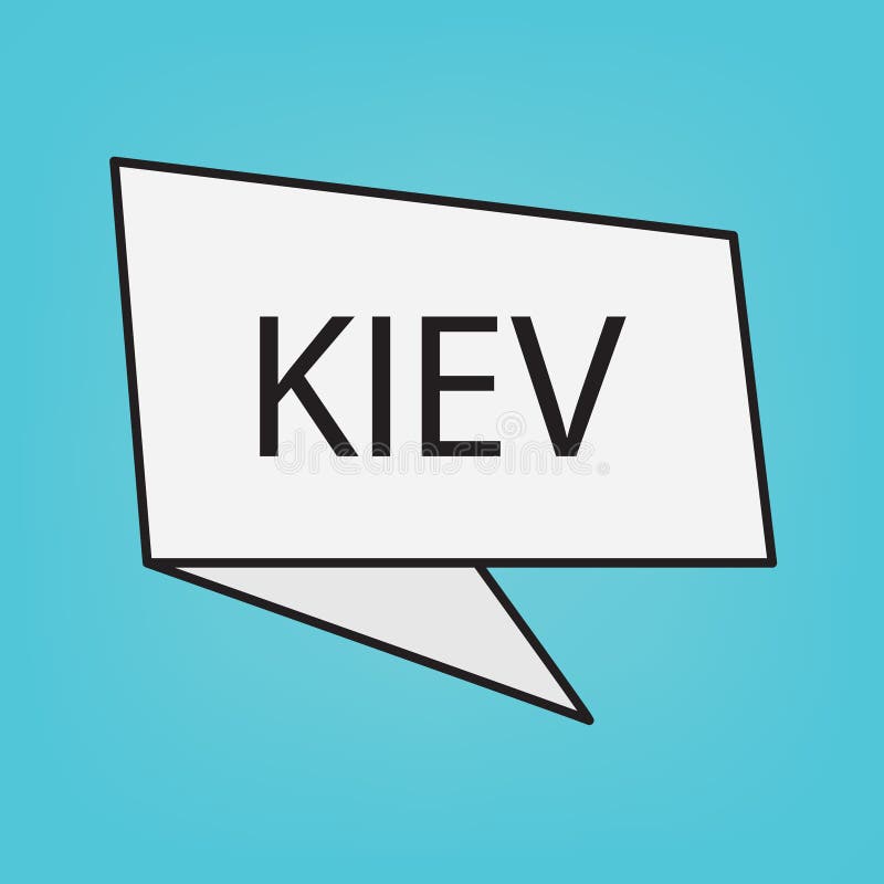 Kievword on Sticker- Vector Illustration Stock Vector - Illustration of ...