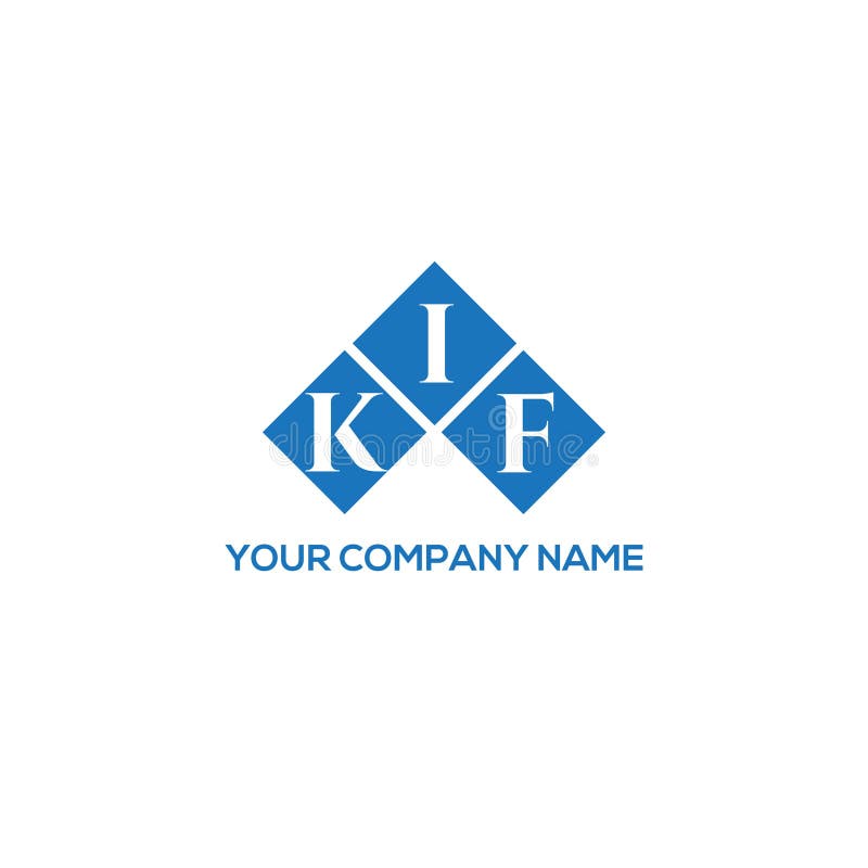 KIF Letter Logo Design on WHITE Background. KIF Creative Initials ...