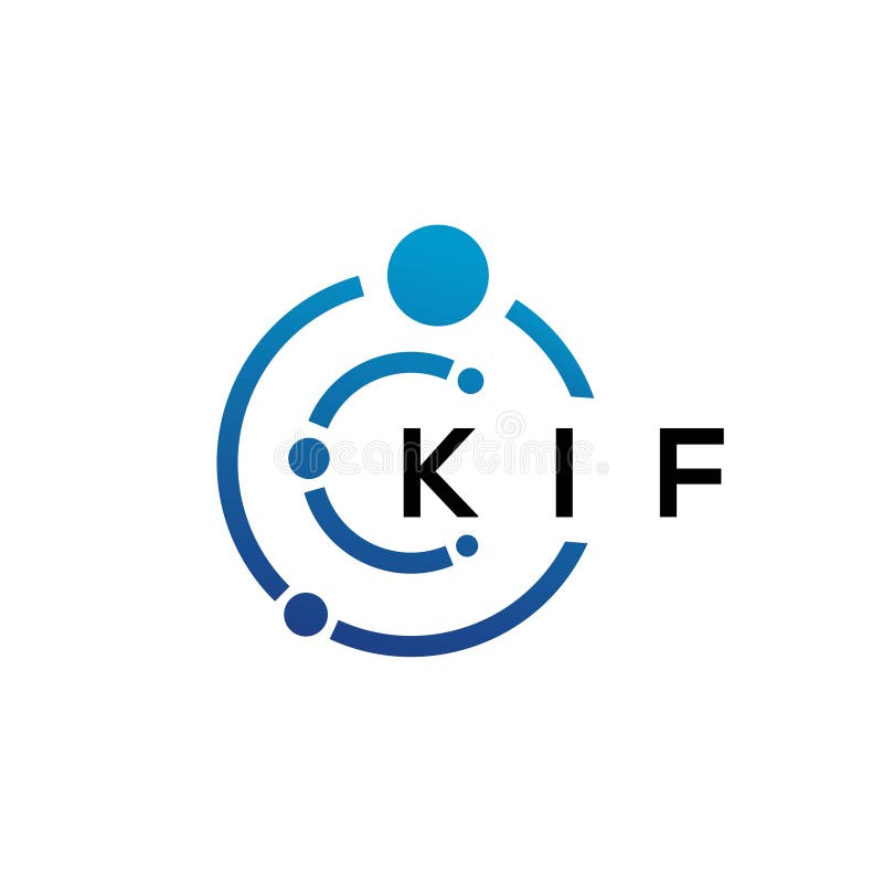 KIF Letter Technology Logo Design on White Background. KIF Creative ...