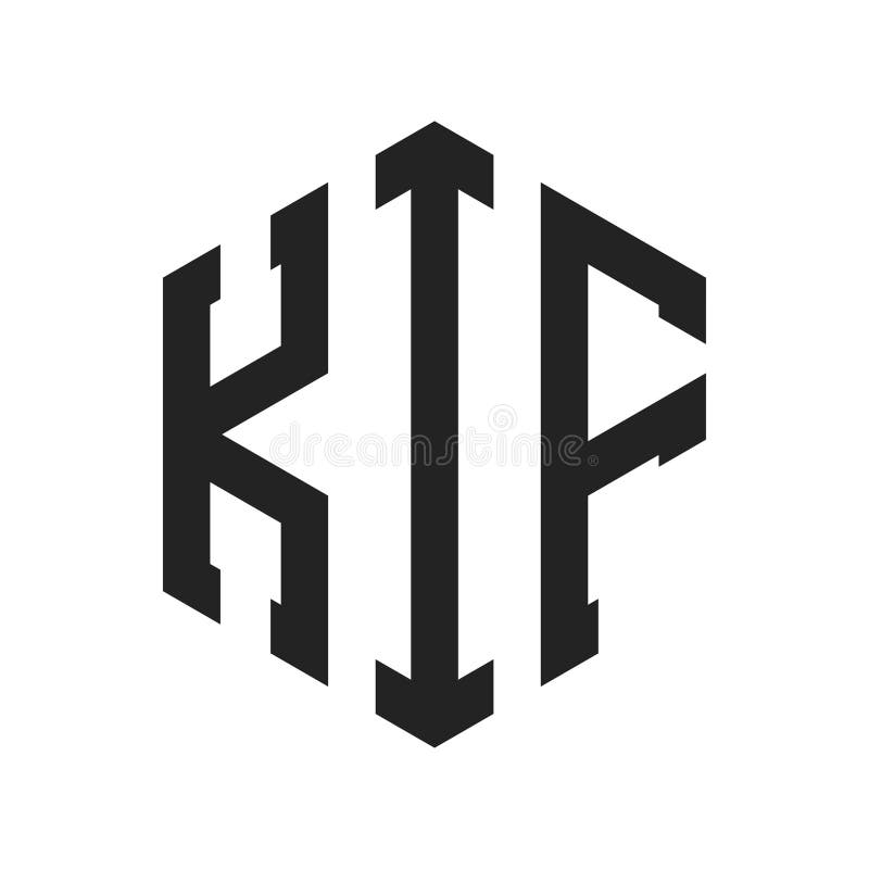 Kif Logo Design Initial Letter Kif Monogram Logo Using Hexagon Shape Stock Vector