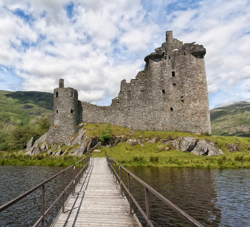 Kilchurn Castle Facade stock photo. Image of landscape - 112276520