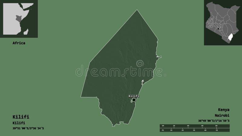 Kilifi, County of Kenya,. Previews. Administrative Stock Illustration ...