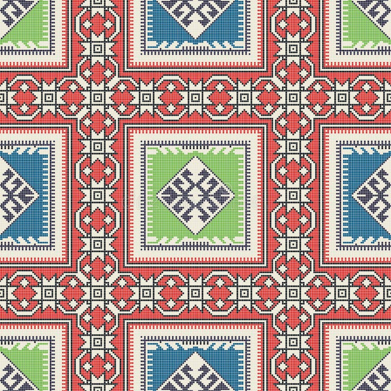 Kilim pattern 40 stock vector. Illustration of carpet - 264794466