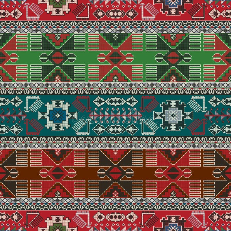 Kilim pattern 75 stock vector. Illustration of ornamental - 265275622