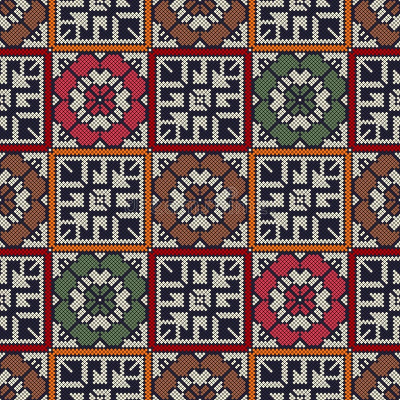 Kilim pattern 78 stock vector. Illustration of iranian - 265275632