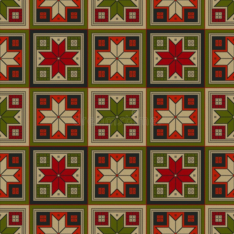 Kilim pattern 83 stock vector. Illustration of mosaic - 265377375