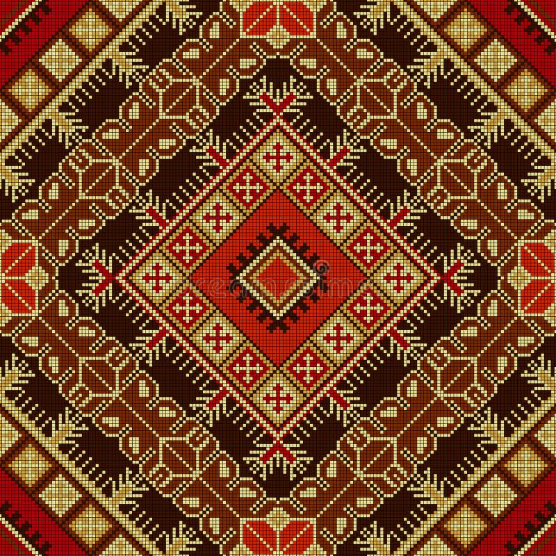 Kilim pattern 91 stock vector. Illustration of native - 265708414